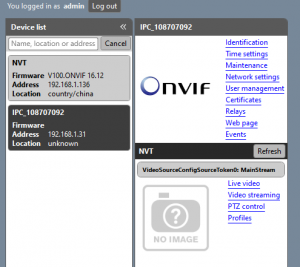 Utiliser l'ONVIF sur PC et Andorid / Tutoriel / TECHBLOG