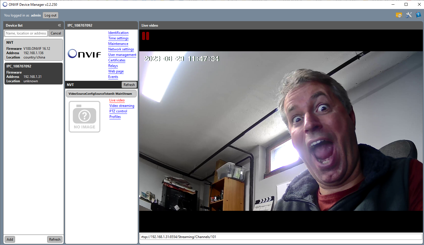 Utiliser l'ONVIF sur PC et Andorid / Tutoriel / TECHBLOG